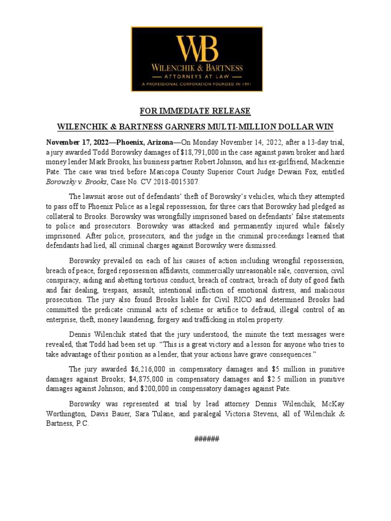 Judge Dewain Fox Rules in Major Case | PDF