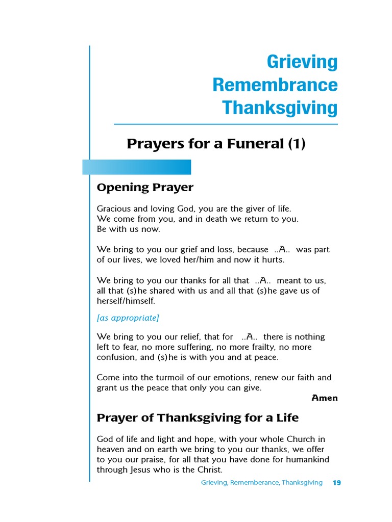 Wb Grieving Remembrance Thanksgiving Pdf Jesus Prayer