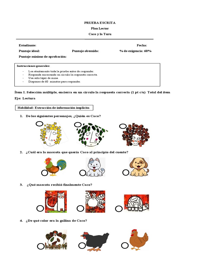 Prueba Caco y La Turu | PDF