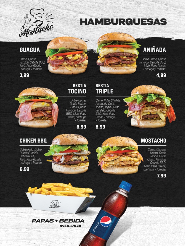 Menu Mostacho | PDF