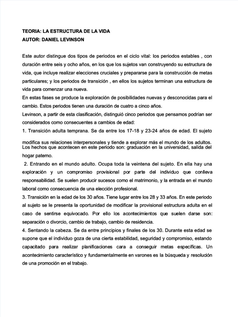 PDF Teoria Daniel Levinson - Compress | PDF