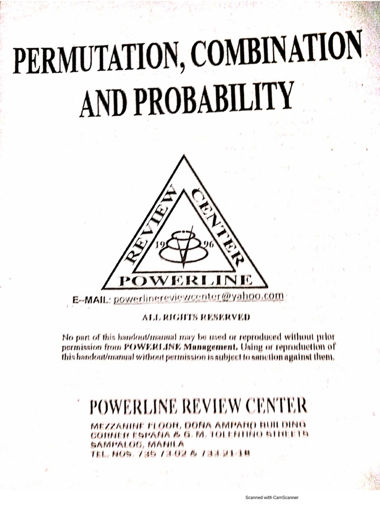 Permutation Combination and Probability | PDF