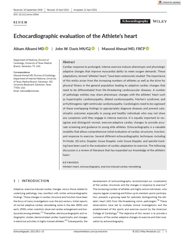 Athlete Heart | PDF