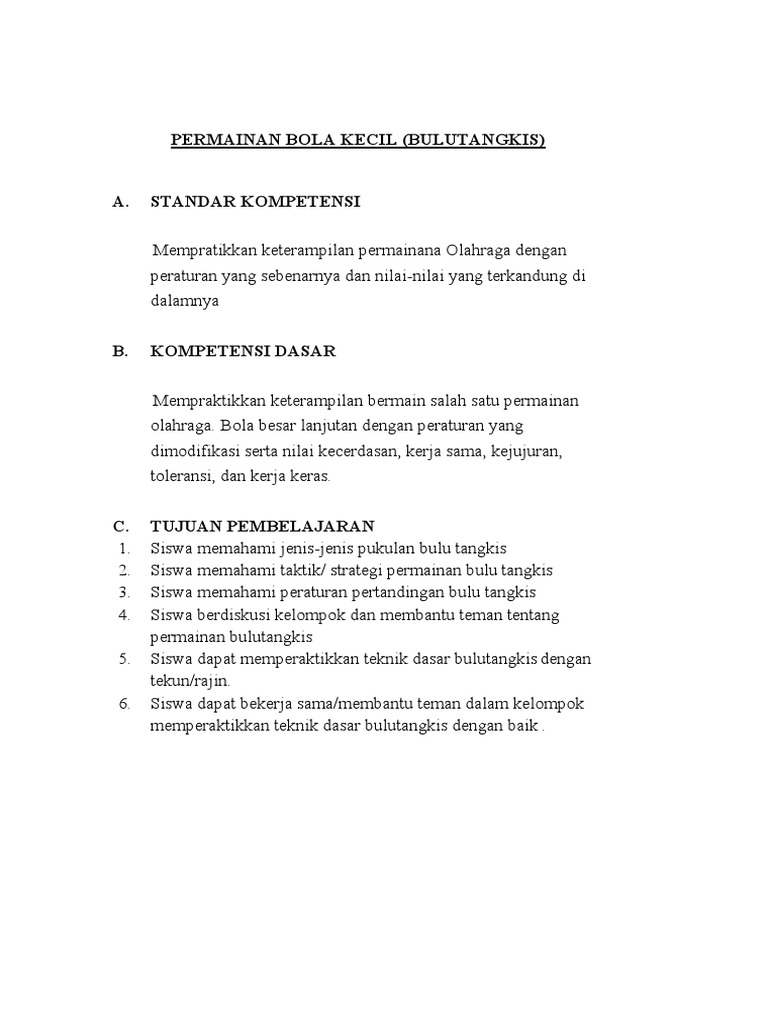 Modul Badminton | PDF