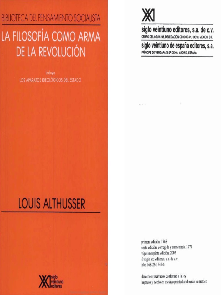 Althusser, L. (1974) - La Filosofía Como Arma de La Revolución (Pp. 23-73) | PDF