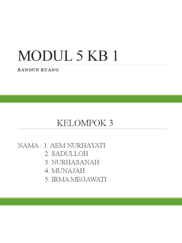 Modul - 5 - Bangun - Ruang - KB (1) Dan 2 | PDF