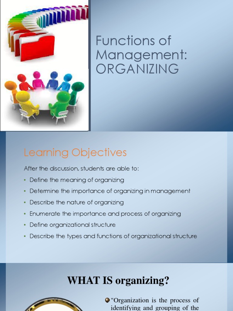 Organizing | PDF | Organizational Structure | Function (Mathematics)