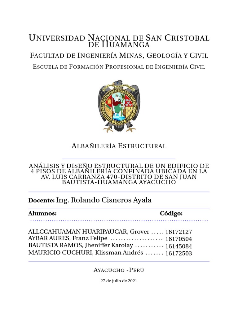 Análisis y Diseño Estructural de Un Edificio | PDF | Rigidez | Doblar
