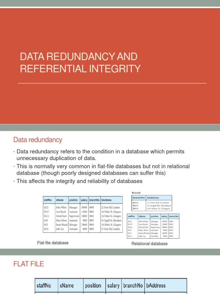 Data Redundancy and Referential Integrity | PDF | Information Science | Databases