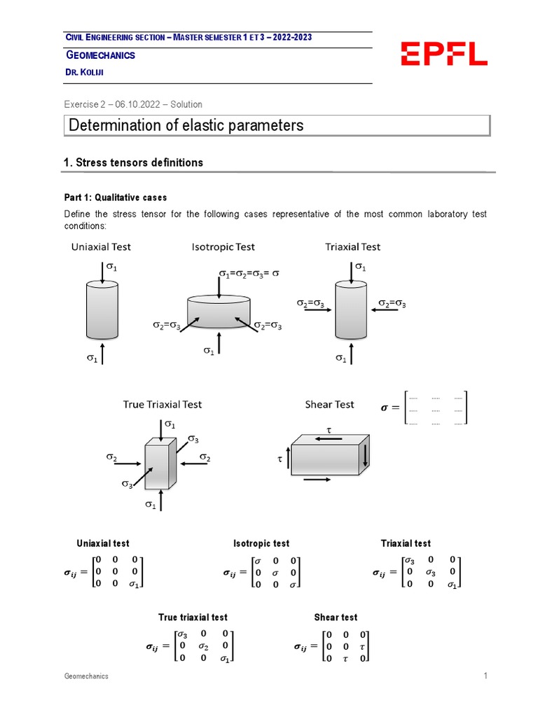Ex2 - Solution | PDF | Stress (Mechanics) | Elasticity (Physics)