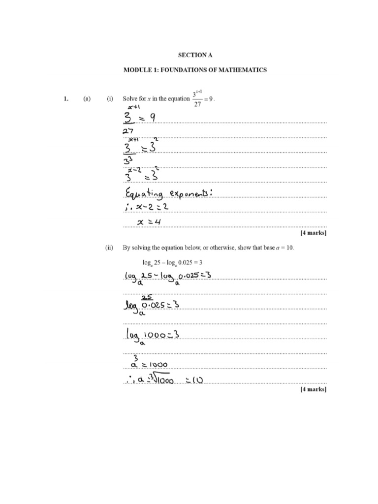 Integrated Math 2018 Solutions | PDF
