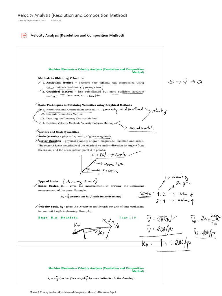 Module 2 Velocity Analysis (Resolution and Composition Method) - Discussion | PDF | Art | Computers