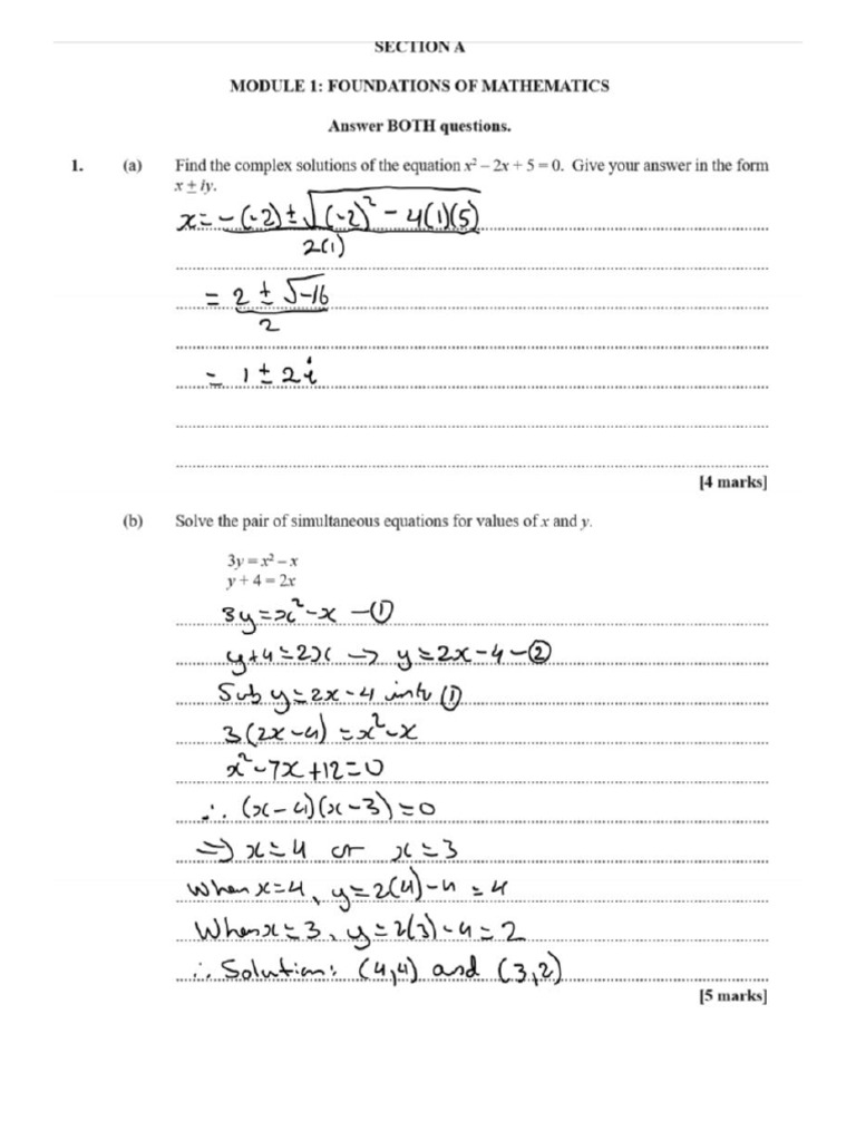 Integrated Math 2016 Solutions | PDF