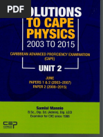 Physics Unit 2 CAPE Past Papers | PDF