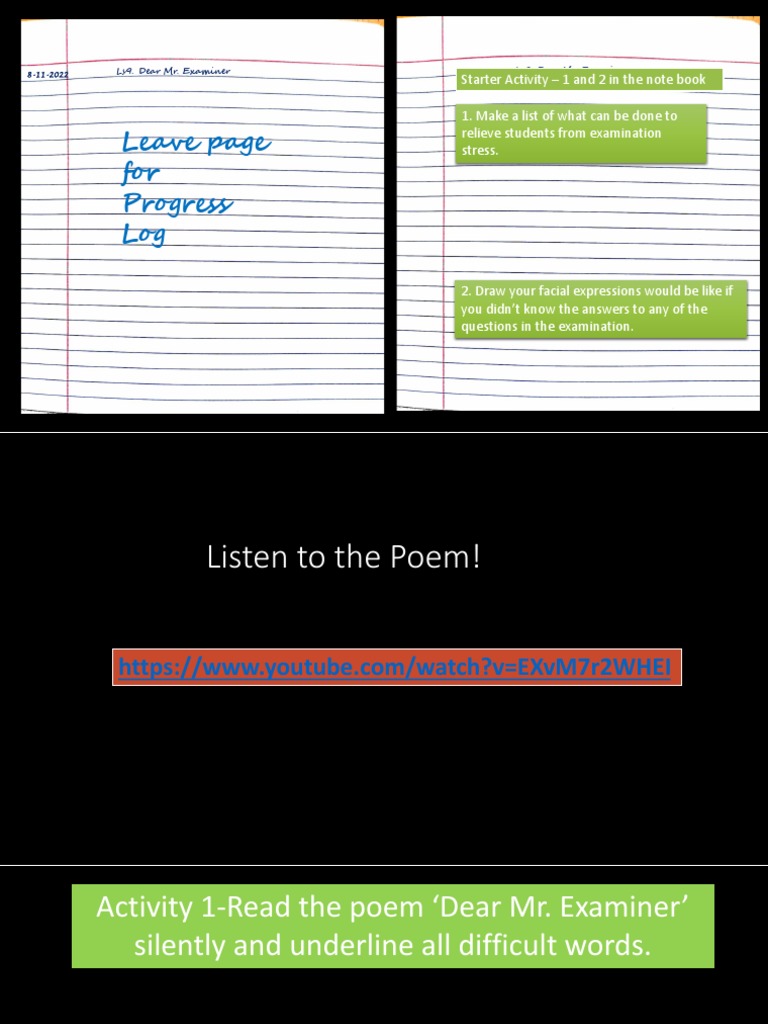 Analyzing "Dear Mr. Examiner" Poem | PDF | Career & Growth | Language ...