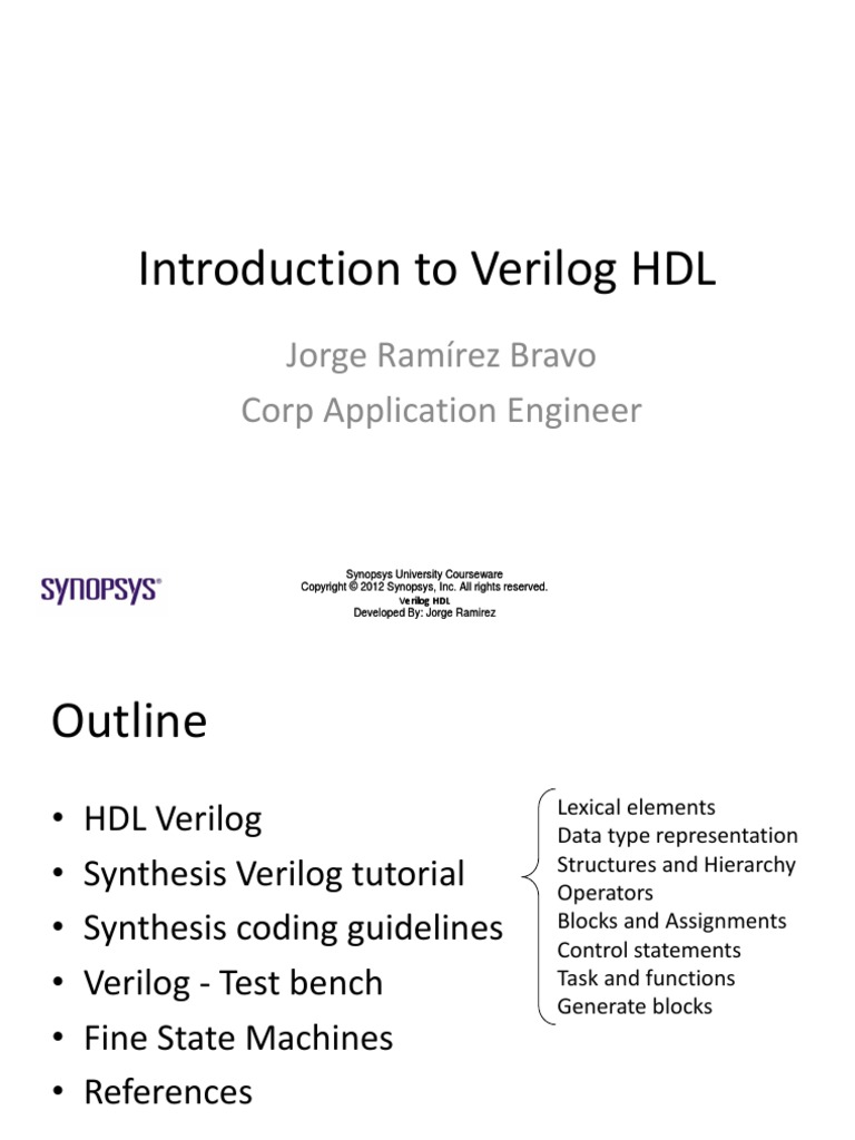 Introduction To Verilog | PDF | Hardware Description Language | Electronic Design Automation