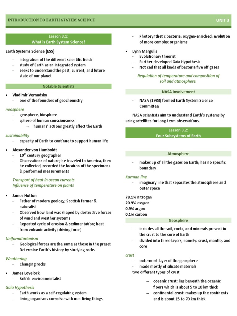Earth Sci Unit 3 | PDF | Earth | Water