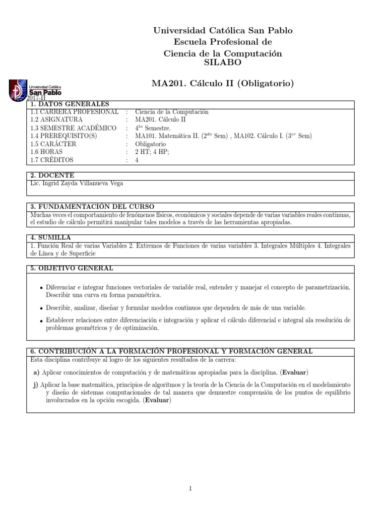 MA201 | PDF | Integral | Derivado