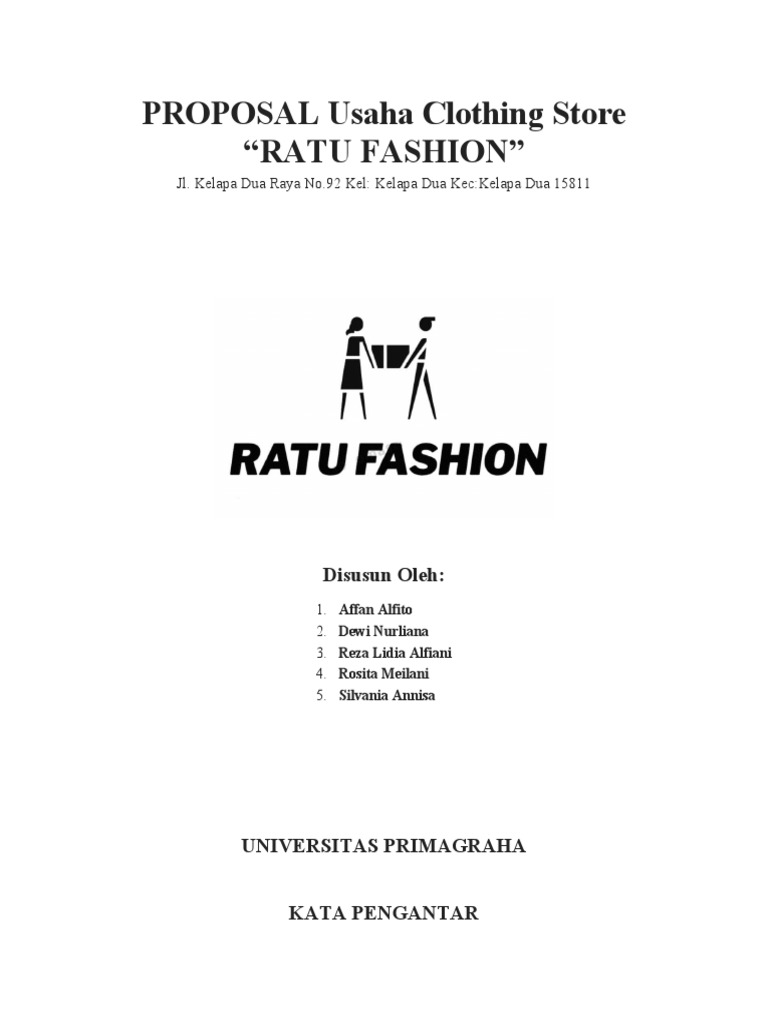 PROPOSAL Usaha Clothing Store | PDF