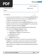 Class - 10 - Light - Numericals | PDF | Optics | Electromagnetic Radiation
