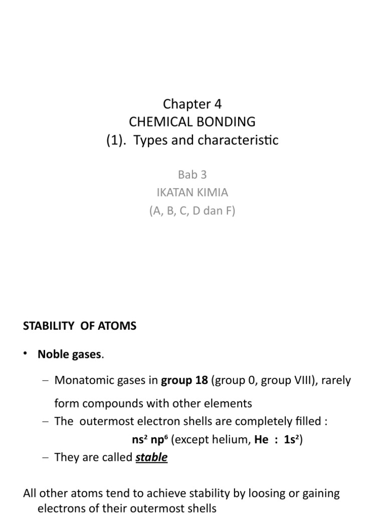 Chemical Bonding | PDF