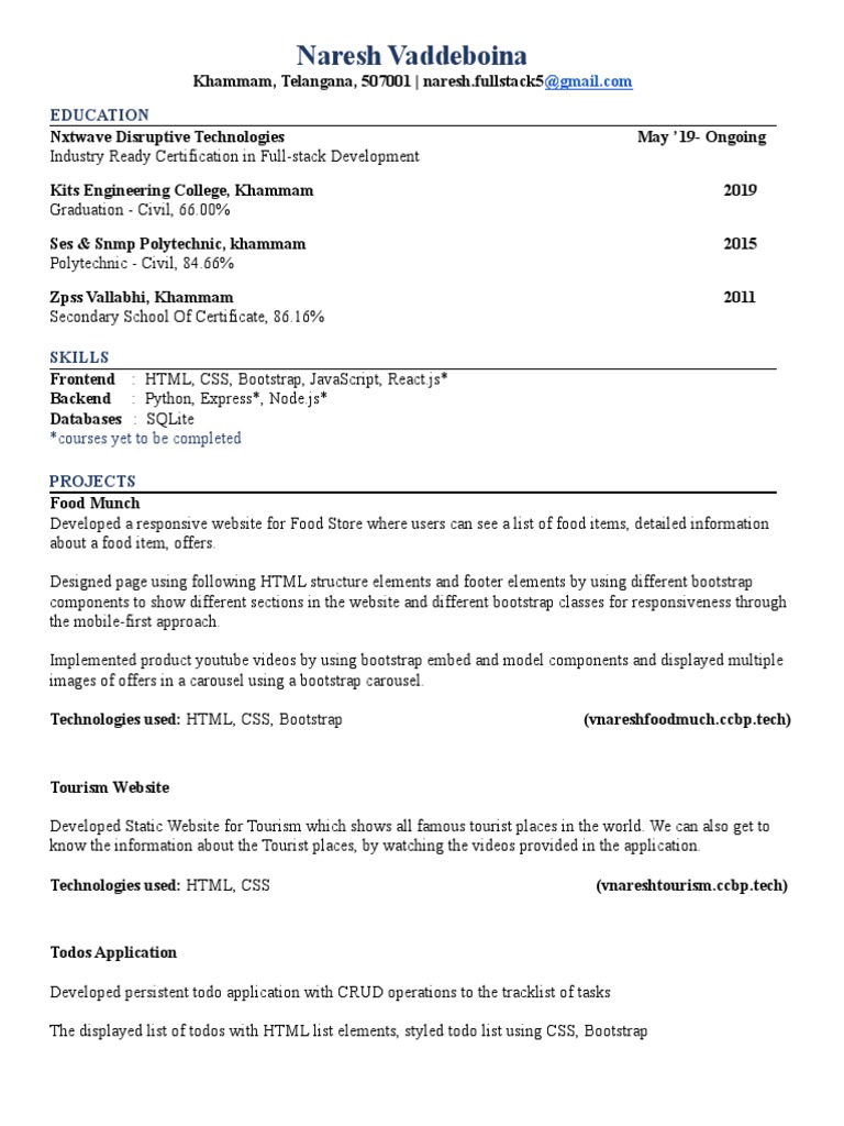 Building A Strong Resume | PDF