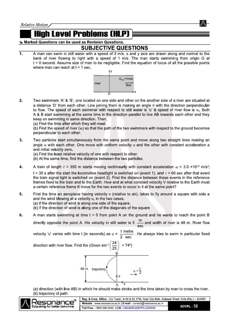 Relative Motion - HLP | PDF
