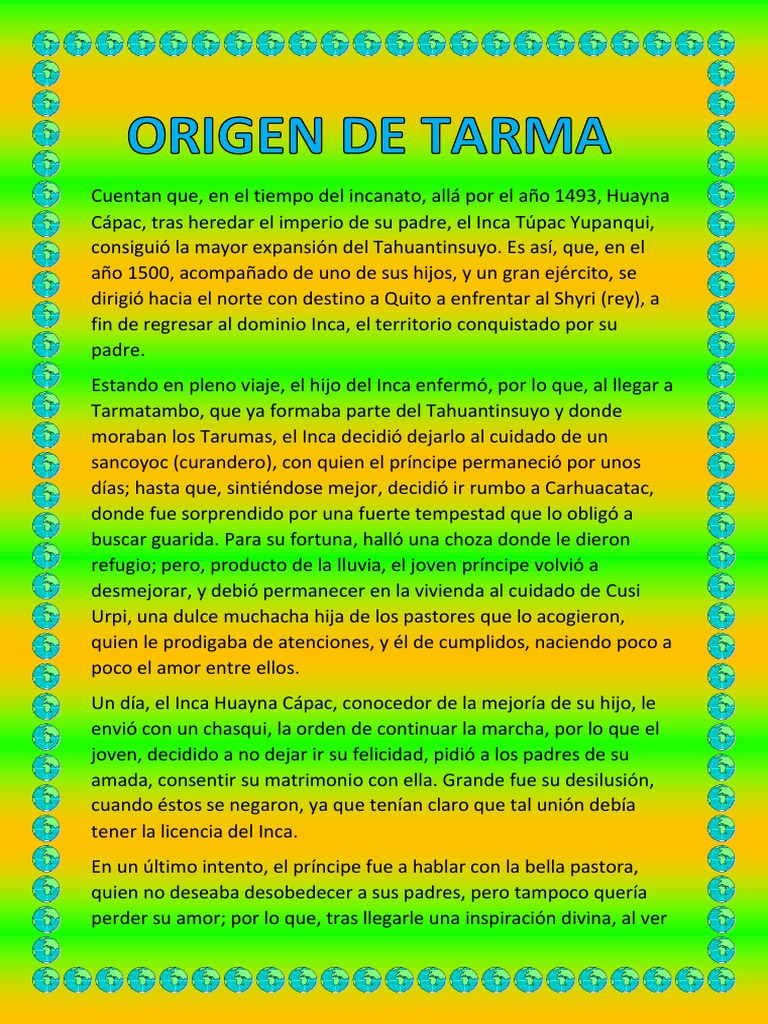 Cuento de Tarma | PDF | Imperio Inca