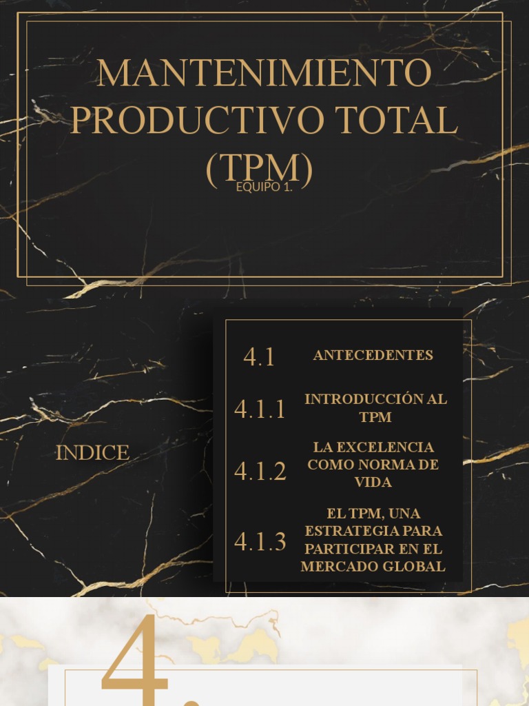 TPM - PPTX para Hoy | PDF | Lean Manufacturing | Economias