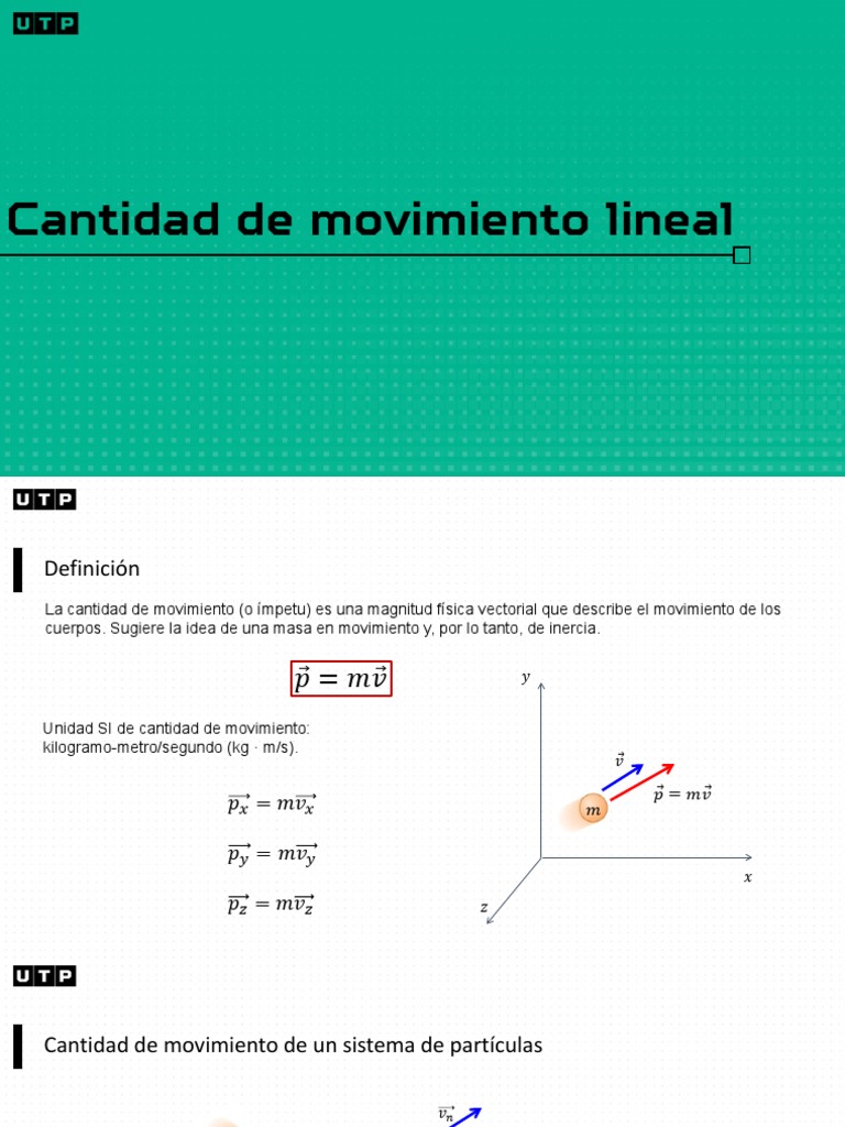 Cantidad de Movimiento Lineal | PDF