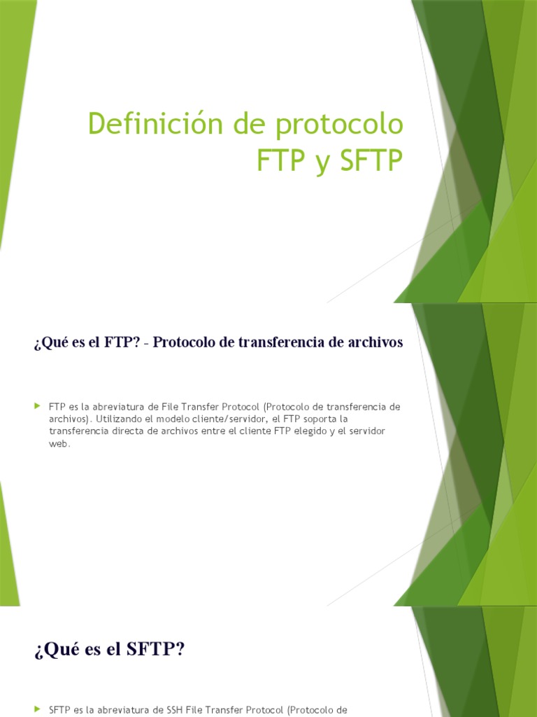 Definición de Protocolo FTP y SFTP | PDF | Informática | Tecnología