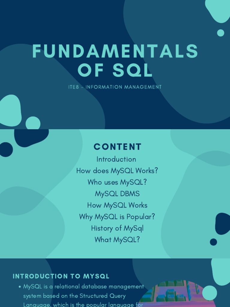 Introduction to mysql | PDF | My Sql | Relational Database