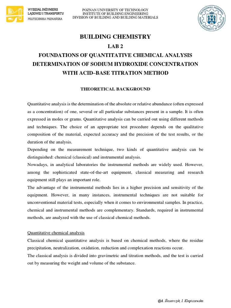 2 Foundations of Quantitative Chemical Analysis Theroetical Background | PDF | Titration | Chemistry