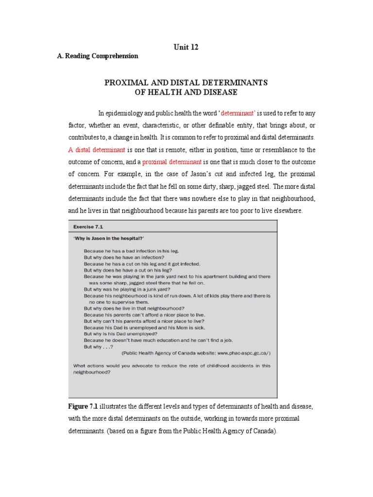 Unit 12 Proximal and Distal Determinant of Health and Disease | PDF