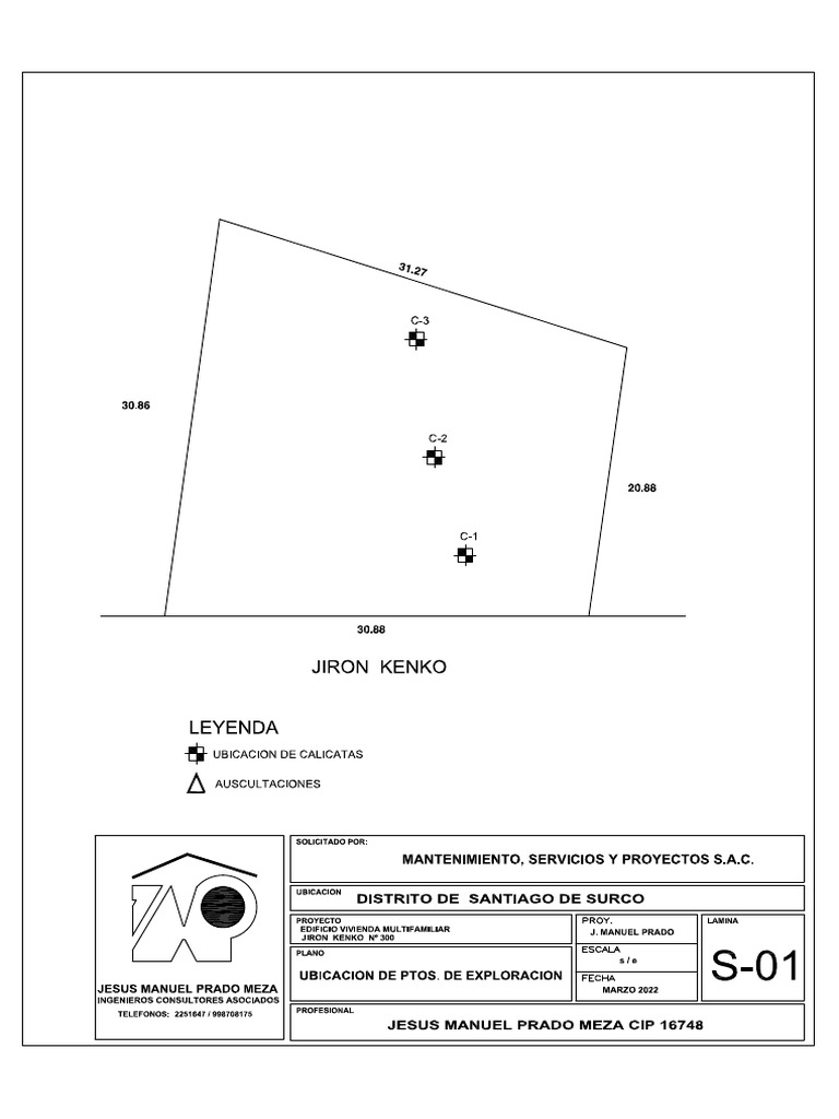 Esquema de Ubicacion de Calicatas | PDF