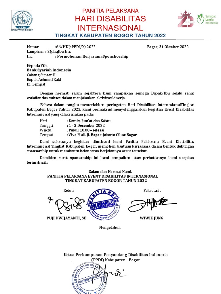 Surat Pengantar Proposal BSI | PDF