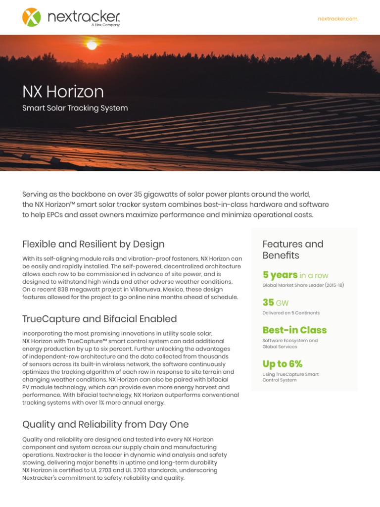 NXT - NX - Horizon - Datasheet Aug 2020 | PDF