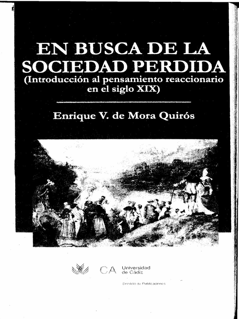 En Busca de La Sociedad Perdida Introducción Al Pensamiento ...