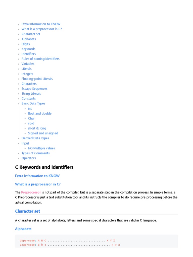 C Intro Pdf Data Type Integer Computer Science 9296