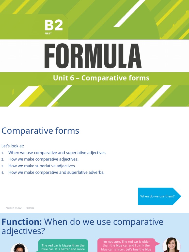 Formula Grammar PPT B2 U6 | PDF | Adjective | Syllable