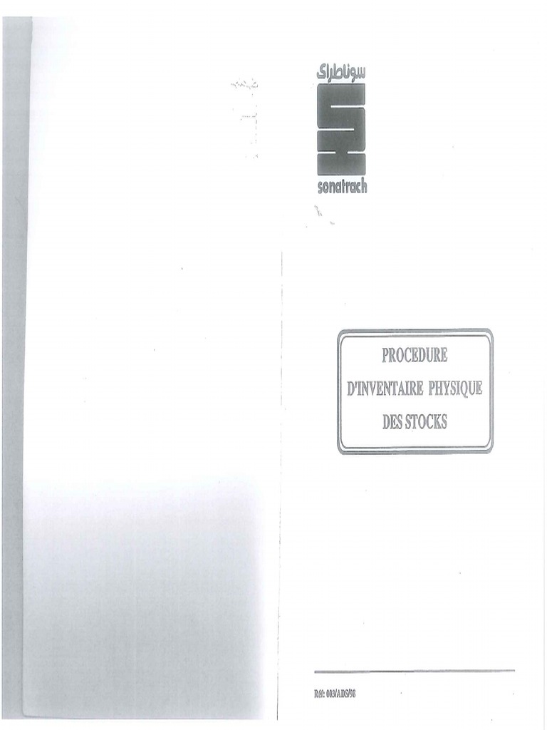 Procédure D'inventaire Physique Des Stocks | PDF