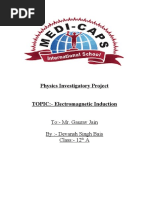 Physics Investigatory Project ELECTROMAGNETIC INDUCTION Class 12 | PDF ...