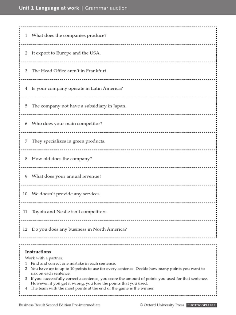 BR2e Pre-Intermediate Language at Work | PDF | Truth | Question