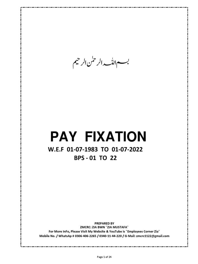 PAY SCALES CHART 1983 TO 2022 Updated | PDF