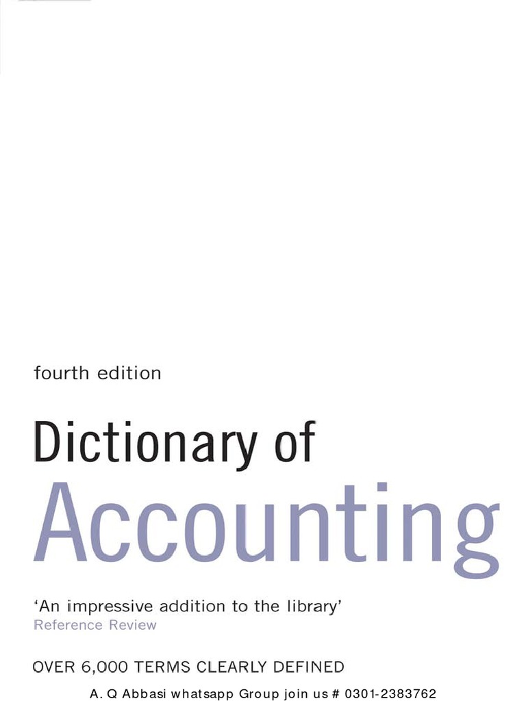 Dictionary of Accounting | PDF | Credit Card | Debt