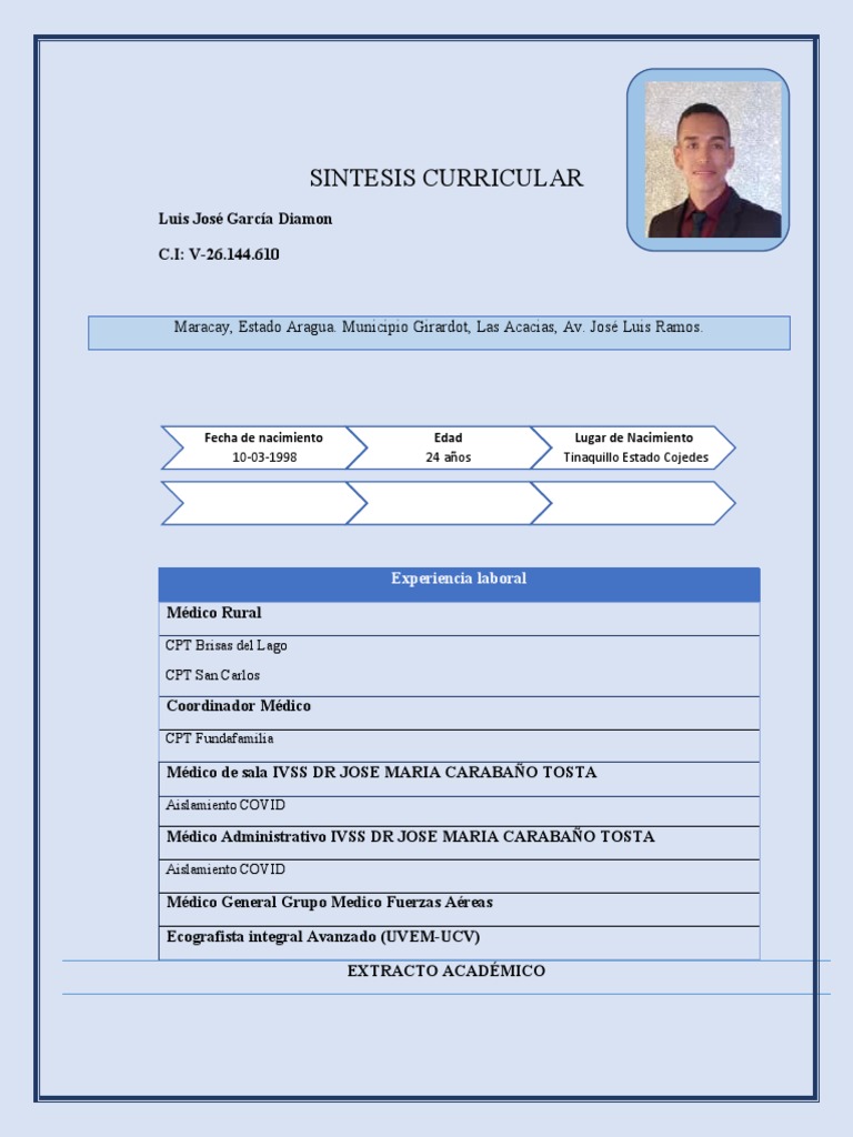 Curriculum Luis Uvem | PDF | Emergencias Médicas | Cuidado de la salud