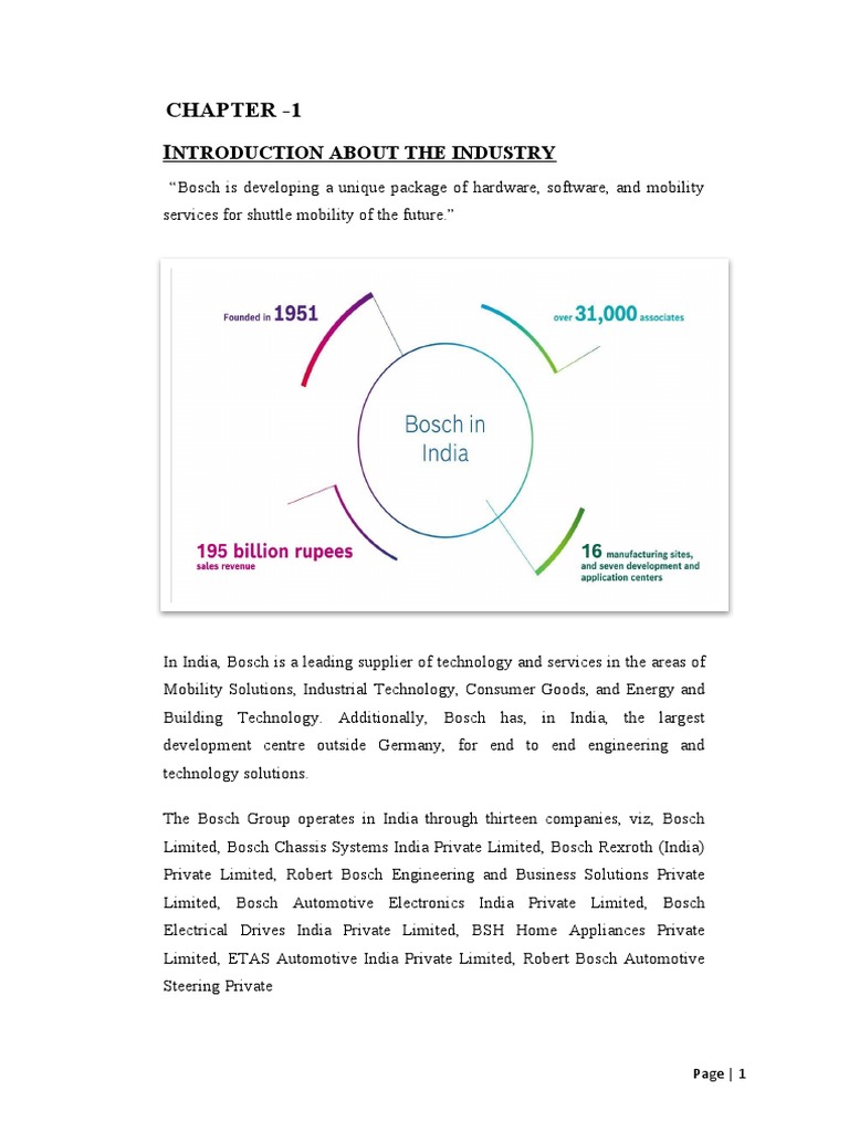 BOSCH INTERNSHIP REPORT part 2 | PDF
