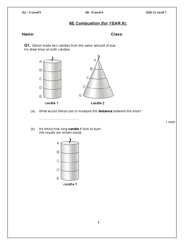 8E Combustion Booklet | PDF | Combustion | Calcium