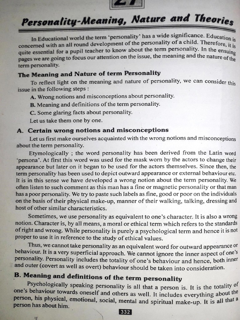 Personality | PDF | Id | Extraversion And Introversion