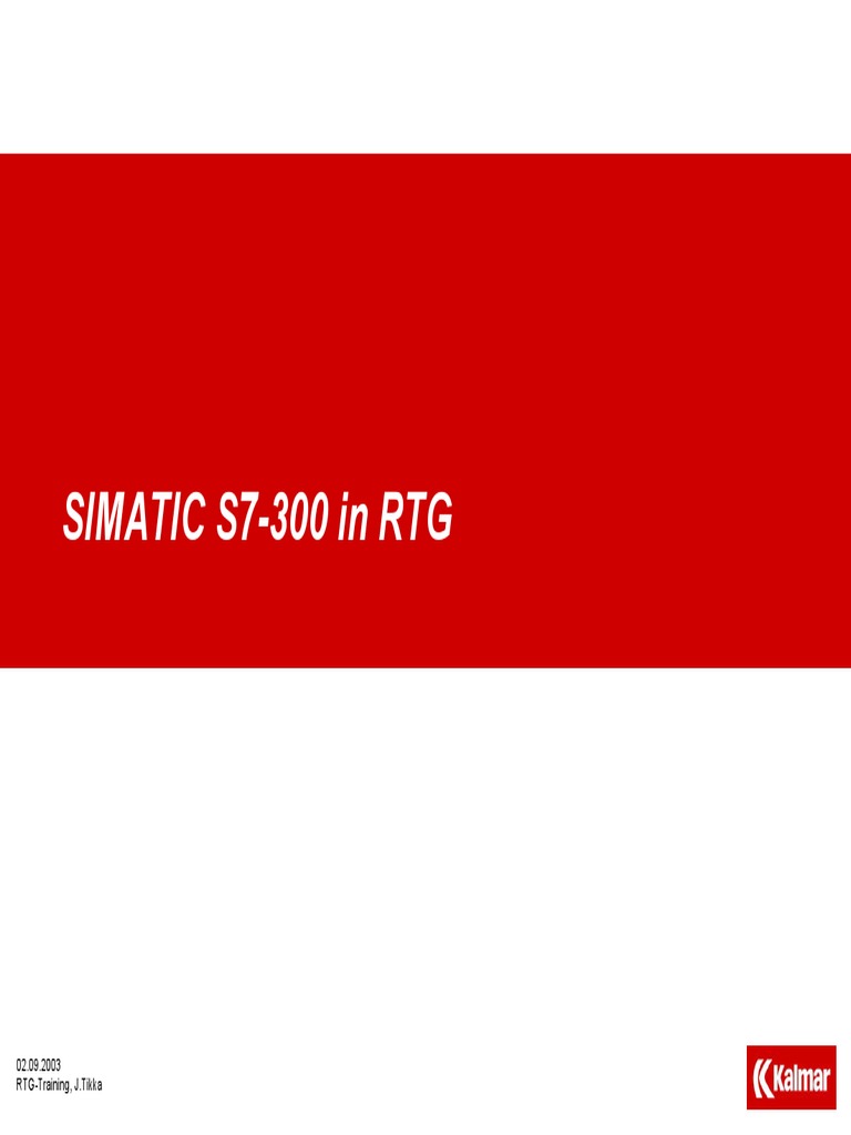 S7-300 PLC in RTG | PDF | Programmable Logic Controller | Binary Coded Decimal